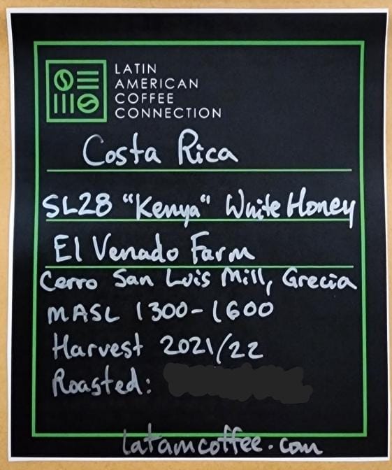 SL28 Kenya White Honey - Specialty Coffee from Costa Rica - El Venado ...